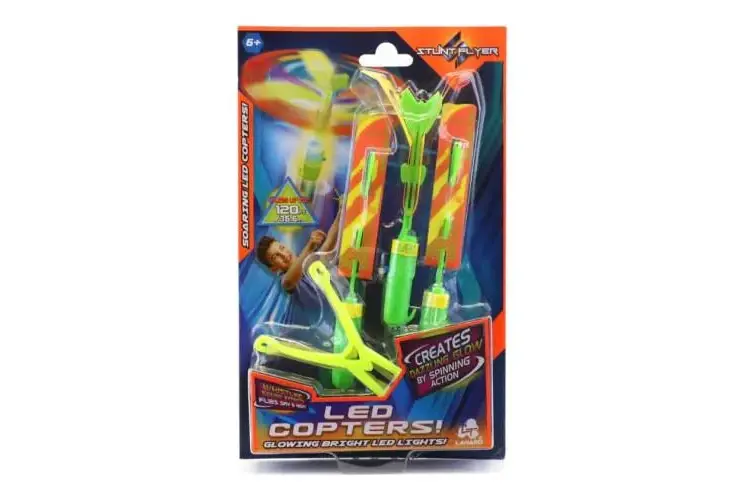 Stunt Flyer - LED Copter with Launcher