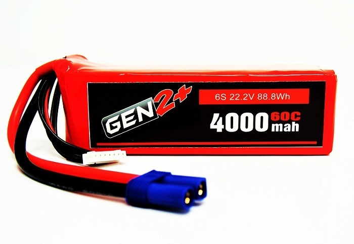 Gen2 4000mah 60c 6s SC Lipo w/EC5 plug