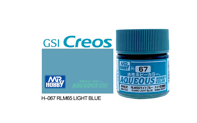 Mr Hobby - Aqueous Semi-Gloss RLM Light Blue - Acrylic 10ml - H-067