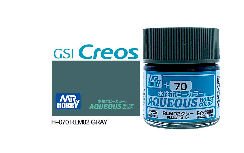Mr Hobby - Aqueous Semi-Gloss RLM Grey - Acrylic 10ml - H-070