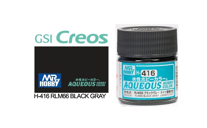 Mr Hobby - Aqueous RLM 66 Black Grey - Acrylic 10ml - H-416