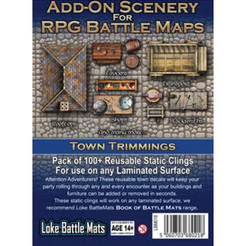 Loke BattleMats - Add on Scenery for RPG Battle Maps - Town Trimmings
