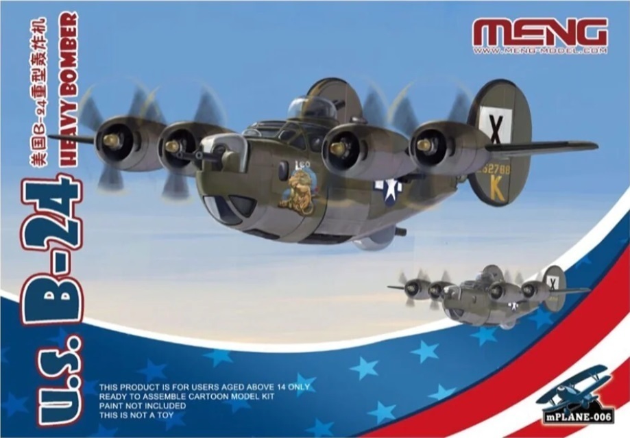 Meng - U.S. B-24 Heavy Bomber (Cartoon Model) Plastic Model Kit