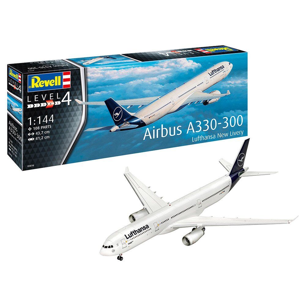 Revell - 1/144 Airbus A330-300 Lufthansa Model Kit 03816