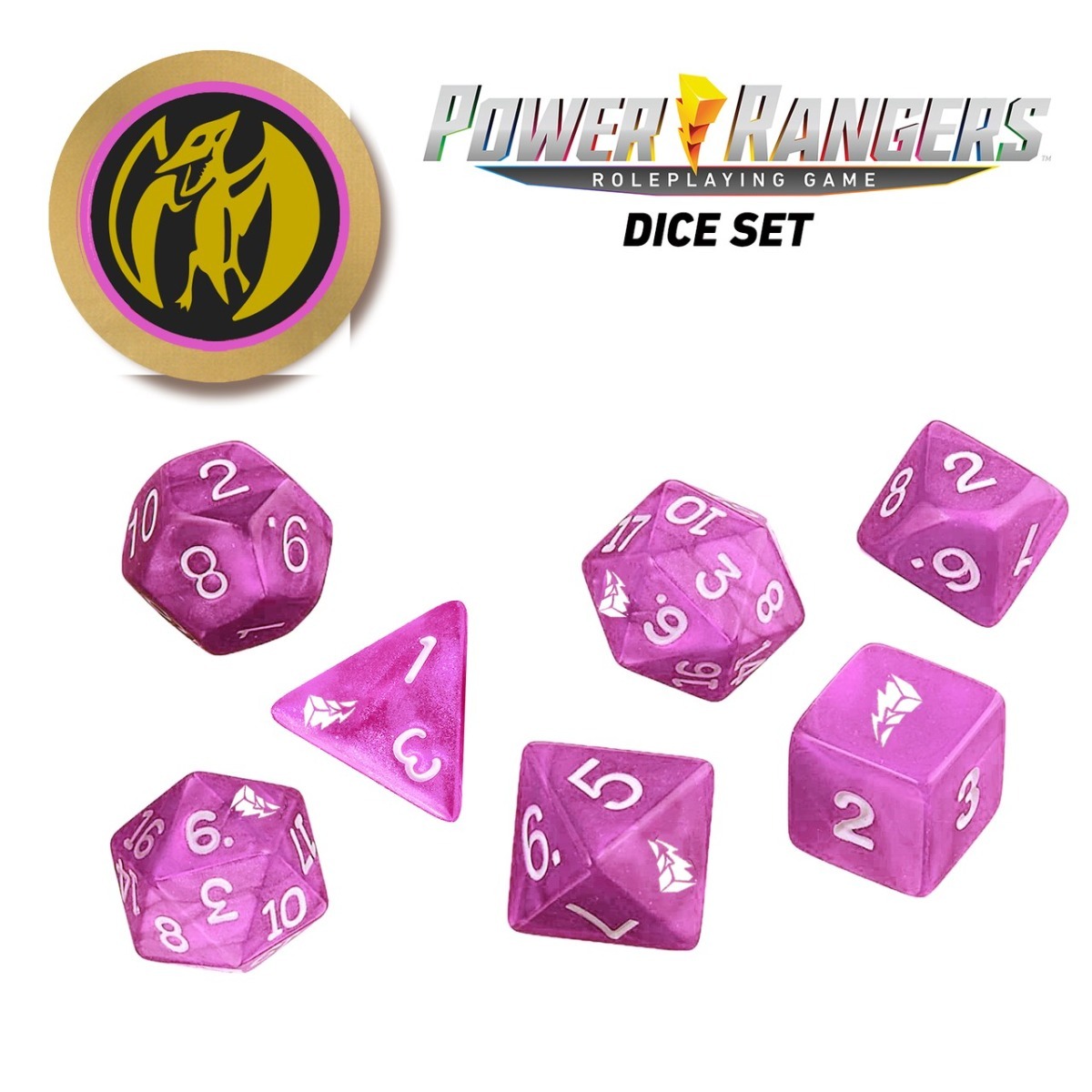 Renegade Game Studios - Power Rangers RPG - Pink Dice Set