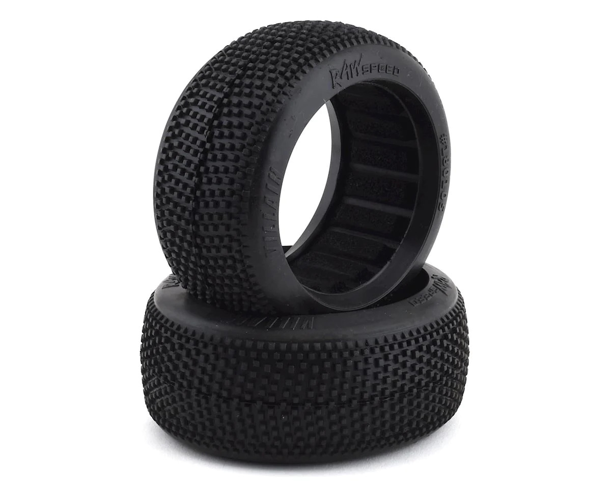 Raw Speed Villain 1/8 Buggy Tire - SuperSoft Long Wear with Black Insert - RS180105SSLB