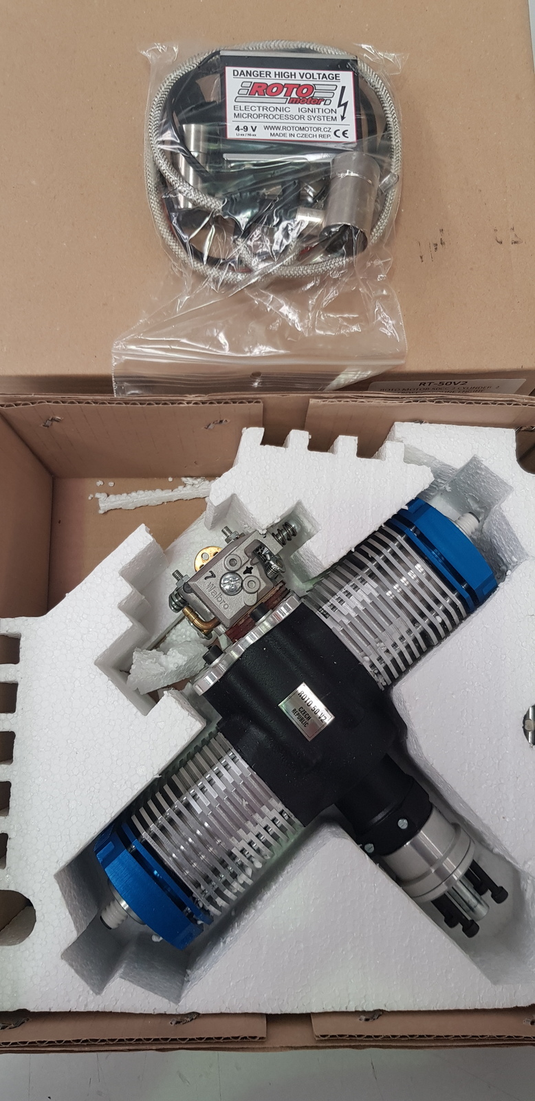 ROTO MOTOR 50CC 2 CYLINDER 2 STROKE GASOLINE ENGINE