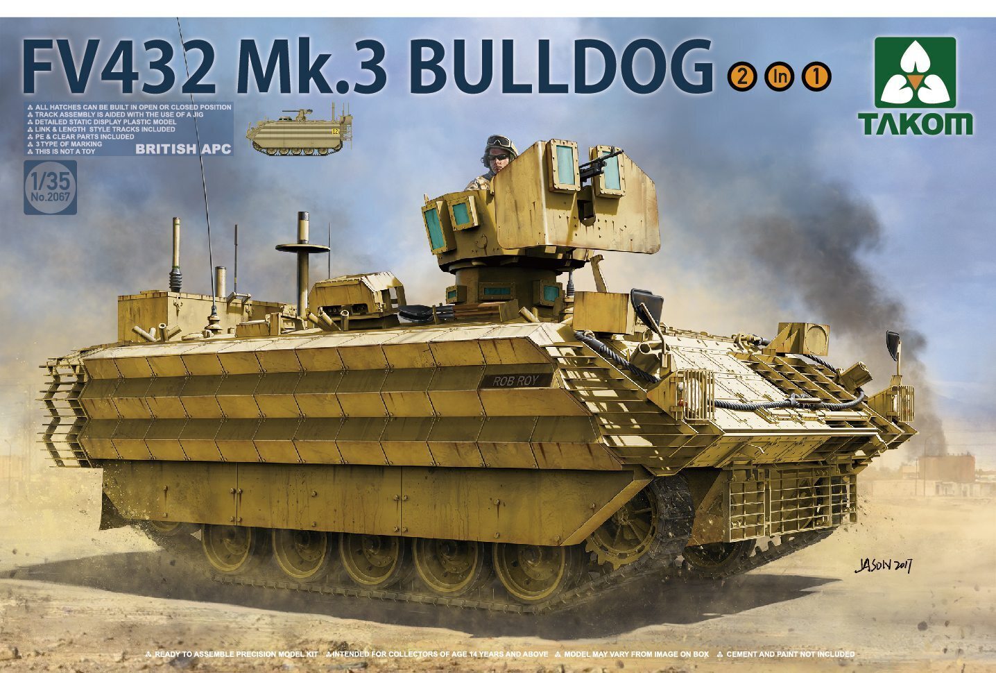 Takom - 1/35 British APC FV432 Mk.3 Bulldog 2 in 1 Plastic Model Kit [2067]
