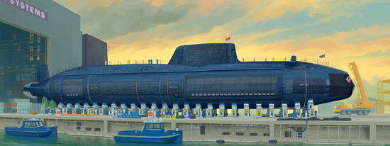 Trumpeter 1/144 HMS Astute Plastic Model Kit [05909]