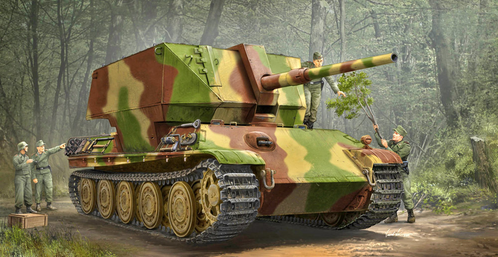 Trumpeter 1/35 Flakpanther w/8.8cm Flak 41 Plastic Model Kit