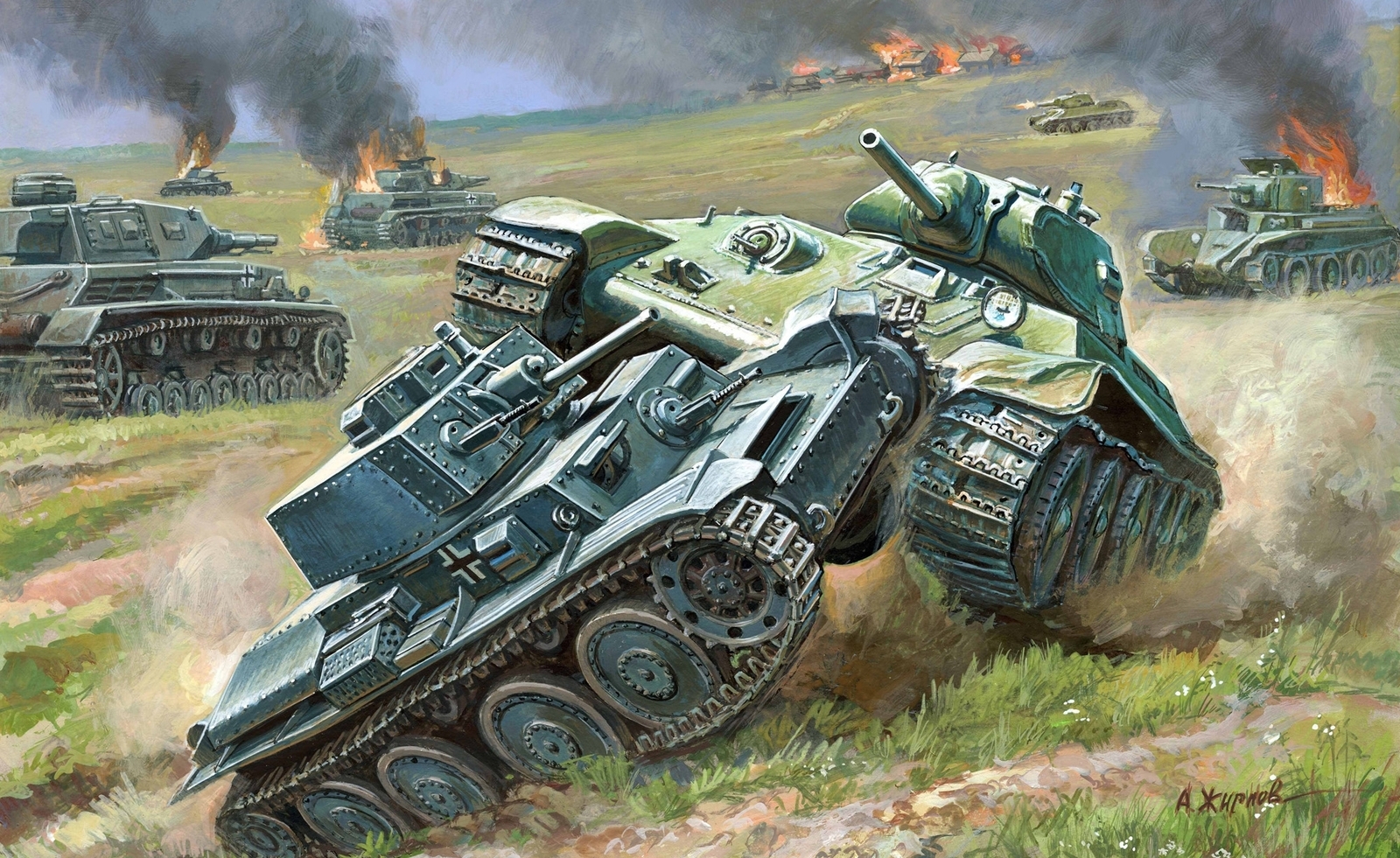 Zvezda - 6222 Wargames Tank Battle (AoT) WWII Plastic Model Kit